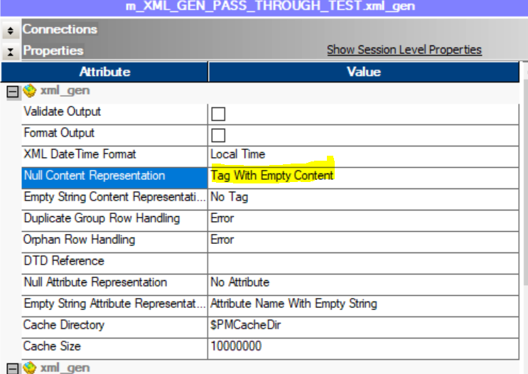 How To Create Empty Tag For Null Data From Source In Xml Generator Or Xml Target