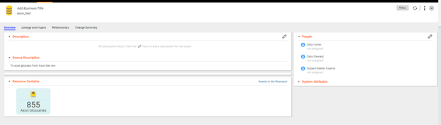 Configuring Axon Scanner in Enterprise Data Catalog