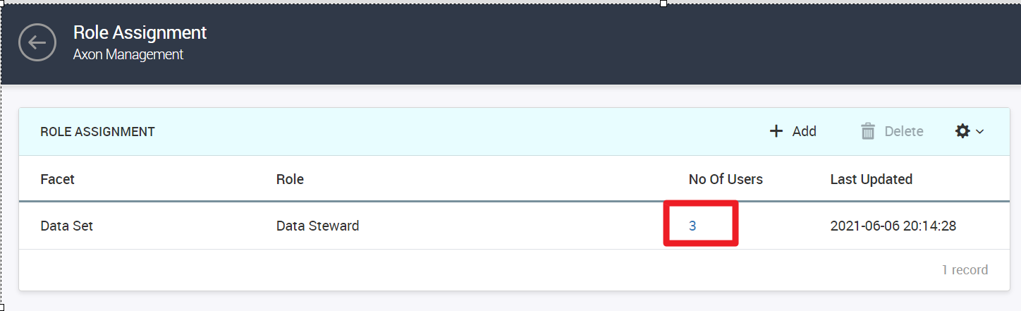 Axon 7.2 : Configure Role Assignments and view Predefined List of Users ...