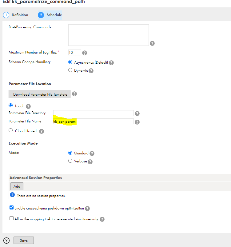 HOW TO: Parameterize command section Flatfile source in Mapping job in IICS