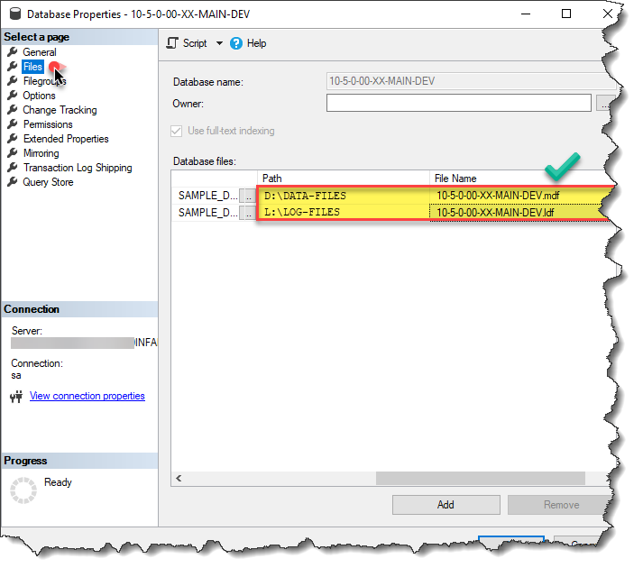 How to check the configuration of the MSSQL Database for Product 360 ...