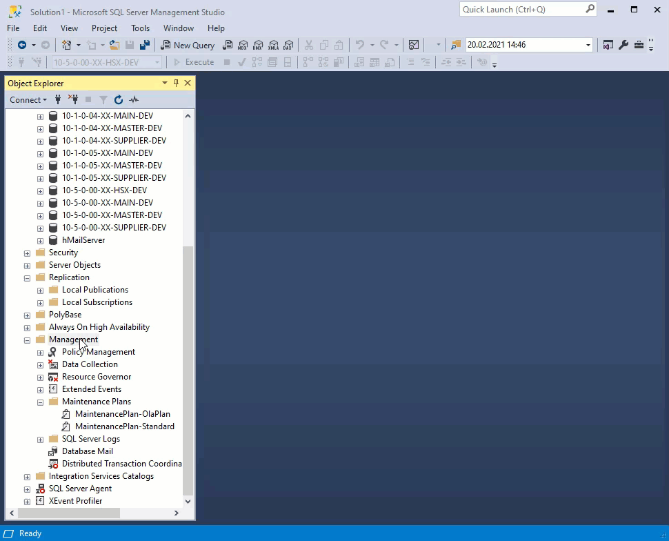 How to check the configuration of the MSSQL Database for Product 360 ...