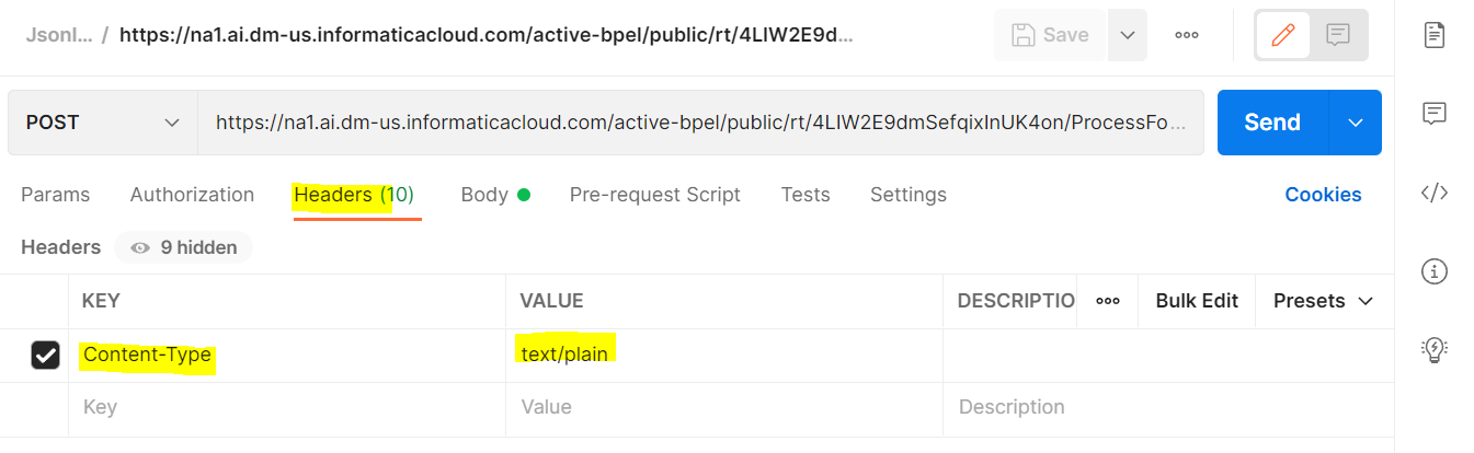 HOW TO: Invoke a CAI Process using a JSON input