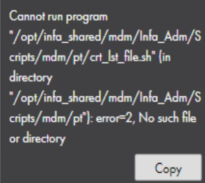 ERROR: "No Such File or Directory" while running an advanced task flow ...