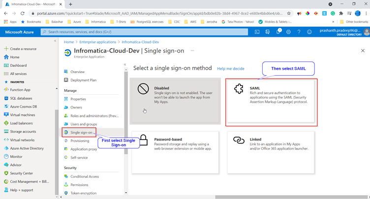 HOW TO: Configure SAML SSO in Informatica Cloud using Microsoft Azure AD