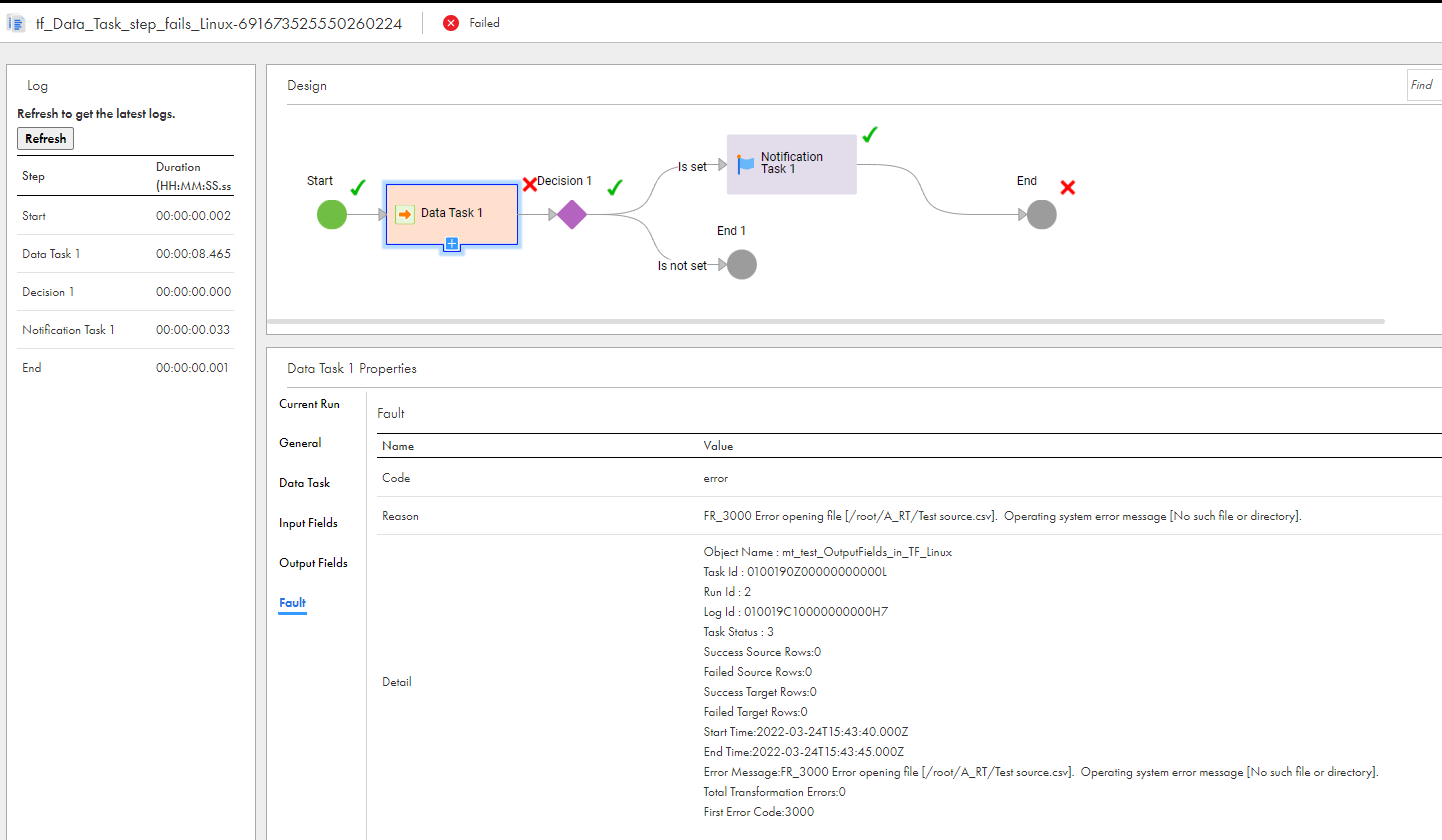 April22 Feature Displays Error In Output Fields When A Data Task Step Fails In An Advanced 