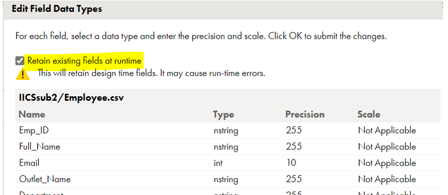HOW TO: Configure a mapping task to retain design-time metadata for a ...
