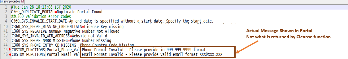 HOW TO: Display Validation Error Messages in MDM C360/S360 portal UI