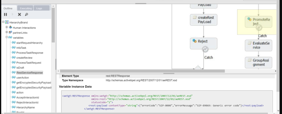 ERROR: SIP-09069: Generic Error Code for custom avos workflow at ...