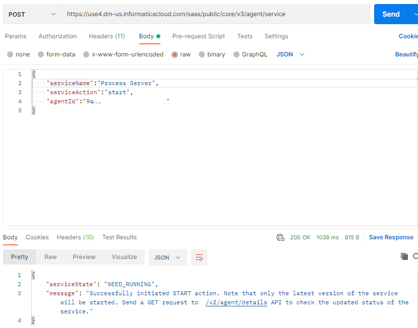 How To Stop And Start The Process Server Using Iics Rest Api