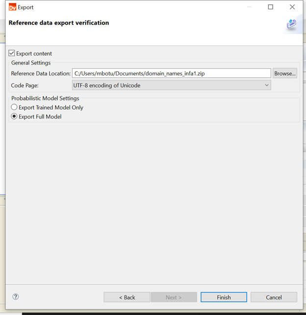 HOW TO: Generate ".dic" files for a reference table present in Data Quality