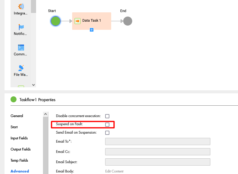 FAQ: Is there a way to fail the taskflow when any Data task fails without using throw step in IICS?