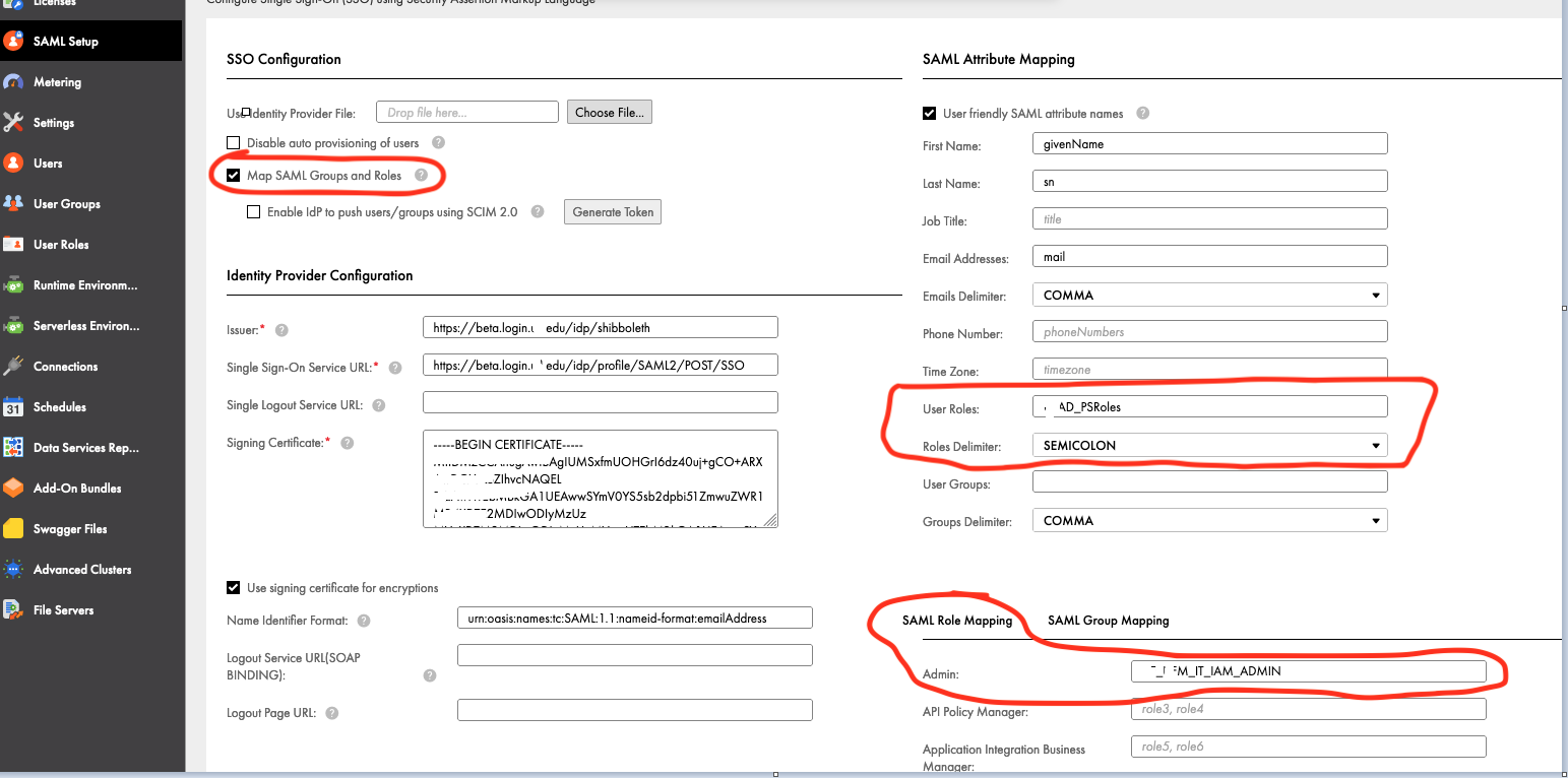 HOW TO: Configure the SAML single sign-on in IDMC to use the groups and roles from Shibboleth ...