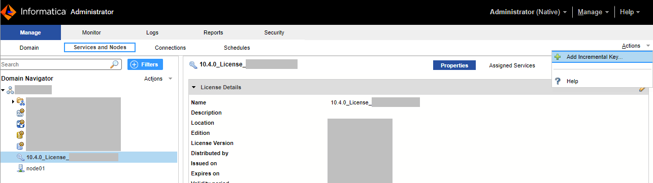 HOW TO: Apply base license key and incremental license key in Informatica environments