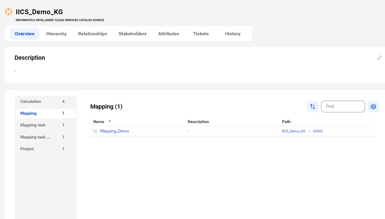 How does connection assignment work for IICS resource in CDGC?
