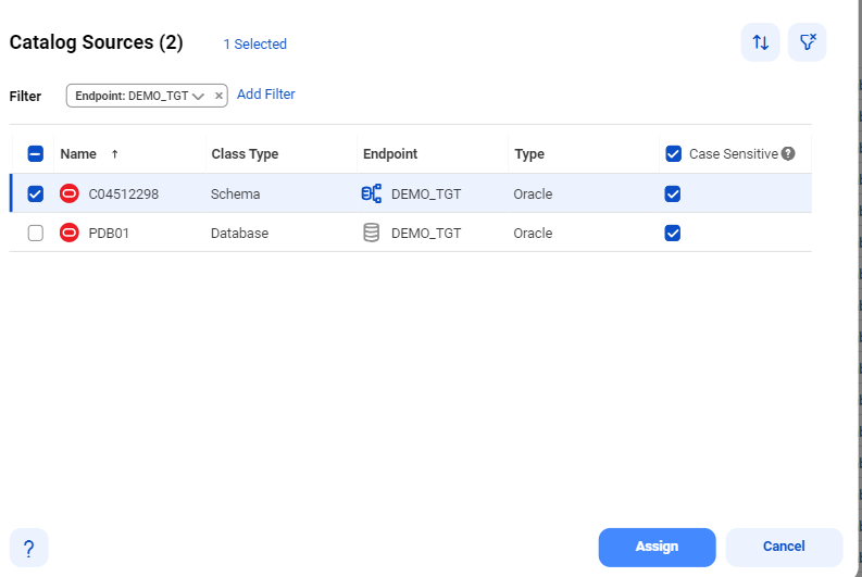 How does connection assignment work for IICS resource in CDGC?