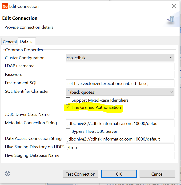Scenarios where the query execution goes with Hiveserver2 while ...
