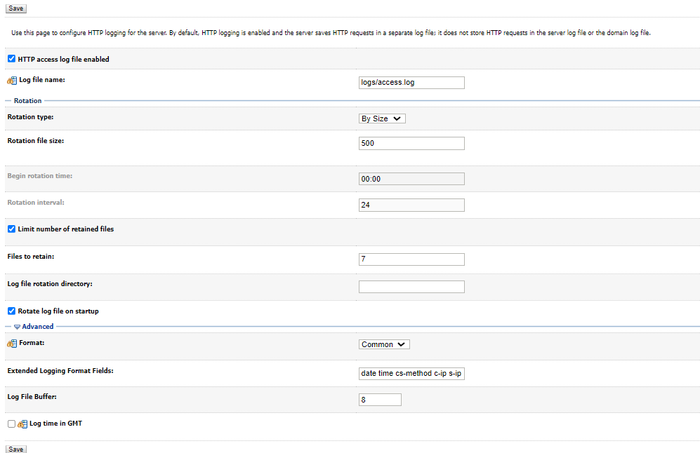 HOW TO: Enable access logs for MDM installed on Weblogic