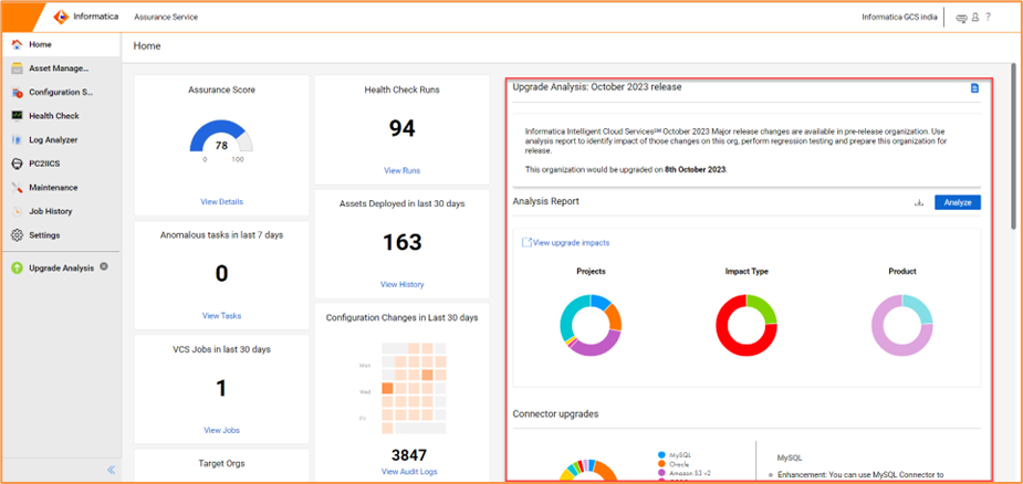 IICS Assurance Package - Upgrade Analysis