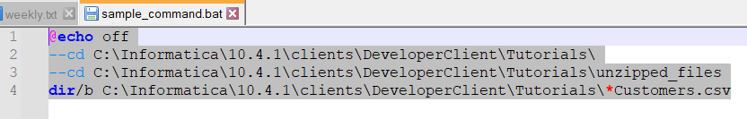 HOW TO: Read a source using a command script in CDI