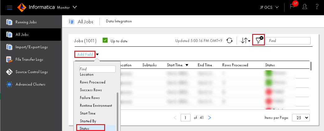 HOW TO: Steps to check IICS job status
