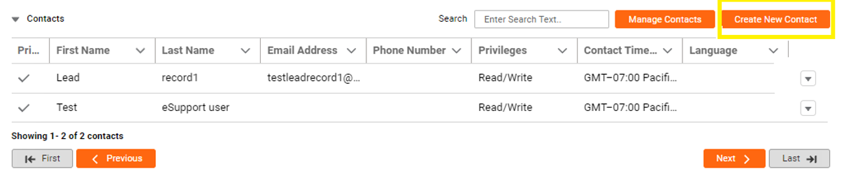 How can a primary contact add/update contacts in a Support Account on ...