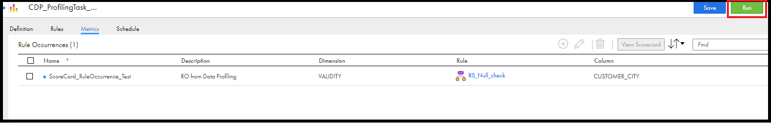 How to create Scorecard Rule Occurrence in CDP and associate with Data Element in CDGC