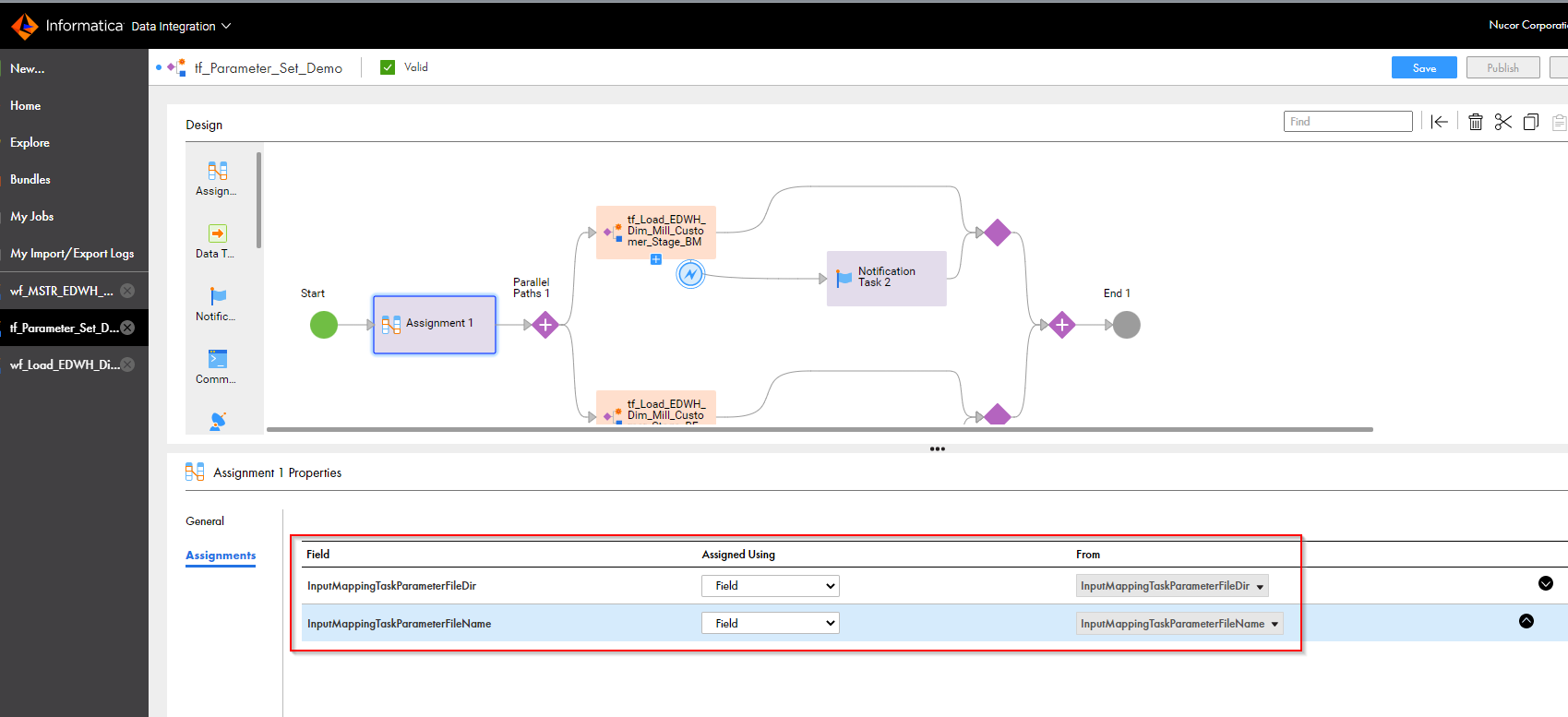 How To Implement Parameter Set In Iics