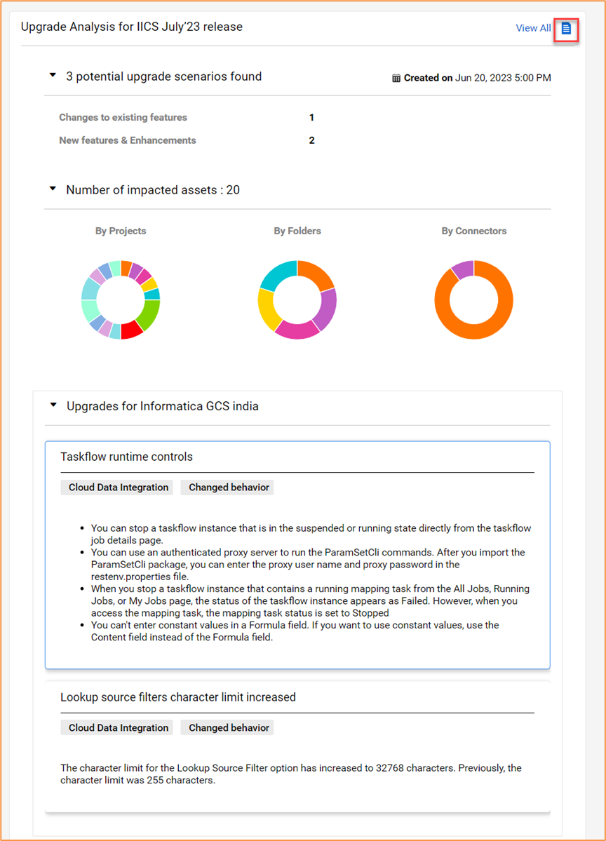 IICS Assurance Package - Upgrade Analysis