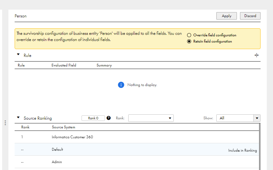 The values are not getting updated when editing a record from C360 SaaS UI