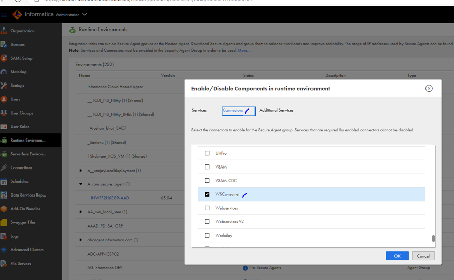 ERROR: "Internal error.An error occurred while retrieving list of operations from the endpoint ...