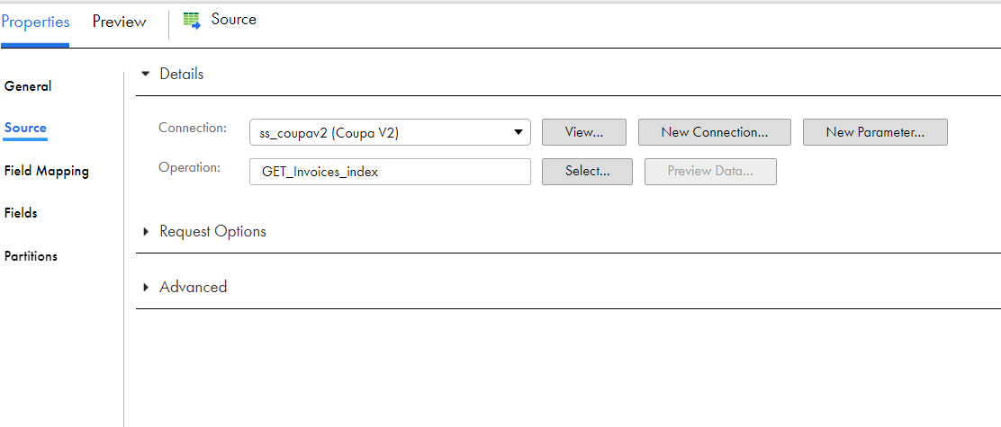 HOW TO: Add query parameters in source request to get specific dataset response instead of whole ...