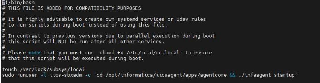 HOW TO: Automatically restart the IICS Secure Agent on Bootup/Reboot of Linux based machine