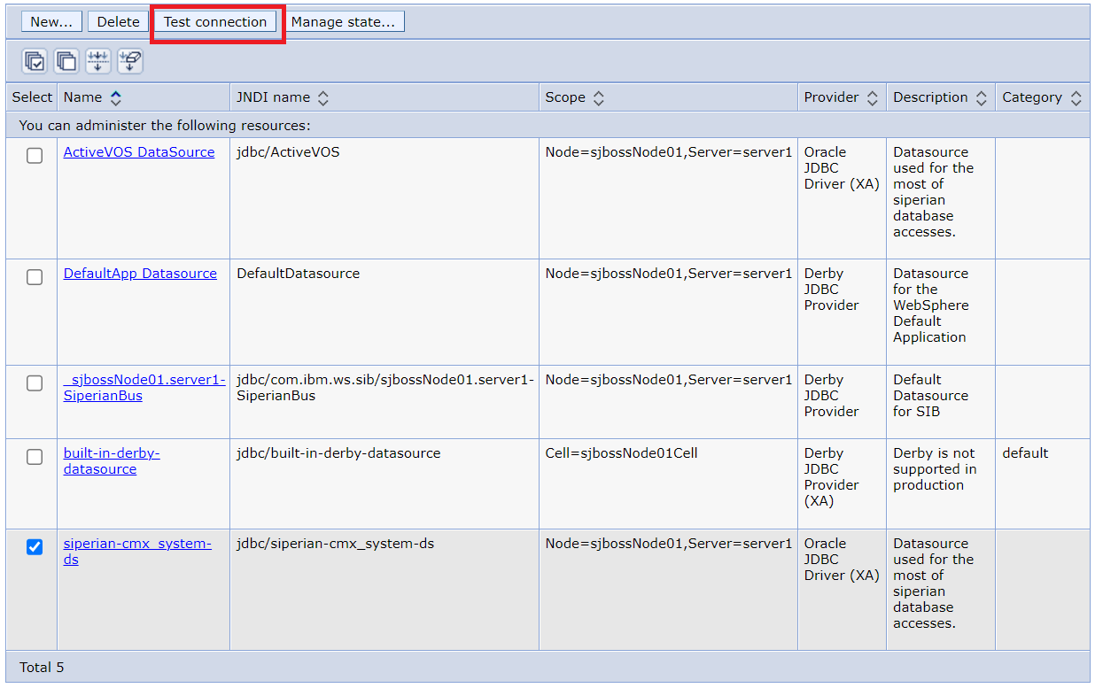 How To Test Datasource Connection From Websphere Admin Console In Mdm