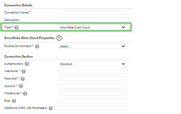 HOW TO: Create IICS Snowflake connection