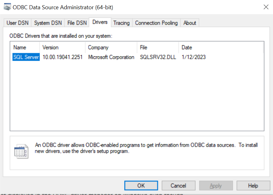 The Data Direct ODBC Drivers are missing in the ODBC Data Source ...