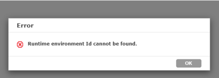Error Runtime Environment Id Not Found While Selecting Iics Workflow In Dih