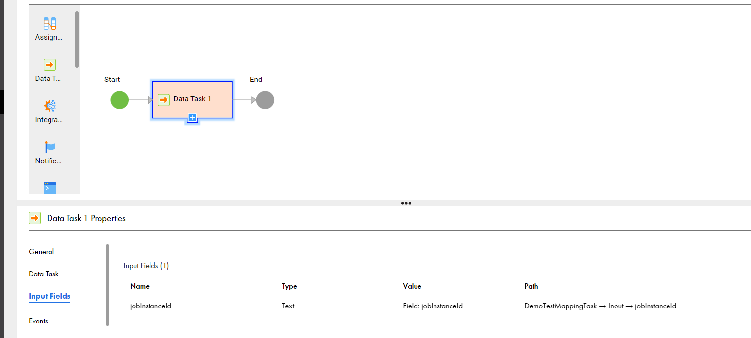 ERROR: "Failure in populating taskflow details. Required input field ...