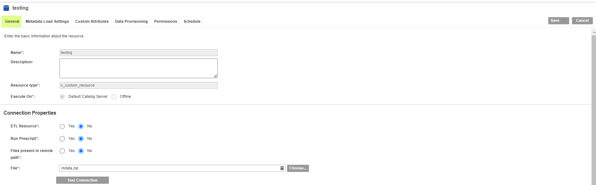 Custom Metadata Scan and Profiling