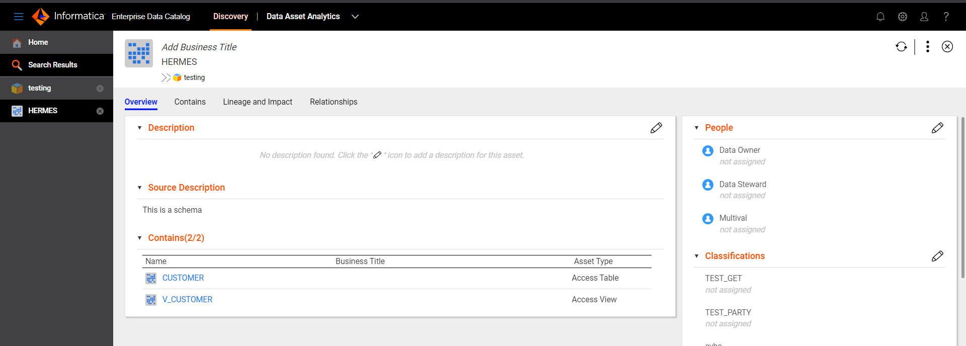 Custom Metadata Scan and Profiling