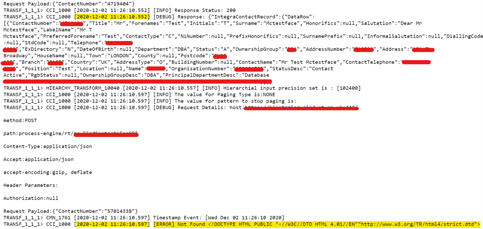 WebService in Data Integration invoking a CAI Process succeeds only for ...