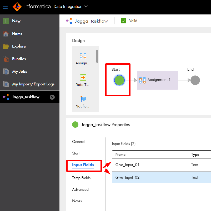 HOW TO: Pass Input parameters in Advanced Task Flow via POSTMAN