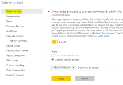 HOW TO: Configure Service Principal for Microsoft Power BI