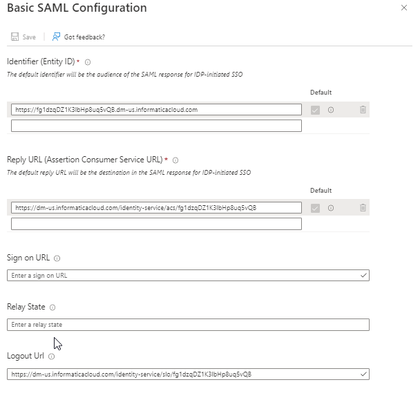 HOW TO: Configure SAML SSO in Informatica Cloud using Microsoft Azure AD