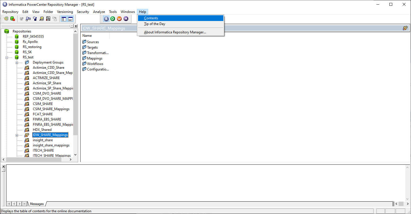 Create a SQL Query to pull Metadata from the Repository Views provided by Informatica