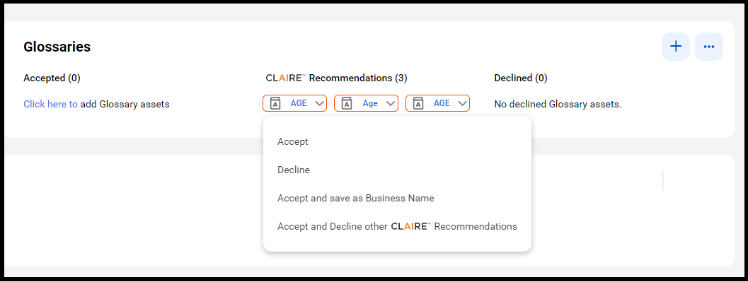 What is a Glossary Association and How does it work in CDGC?