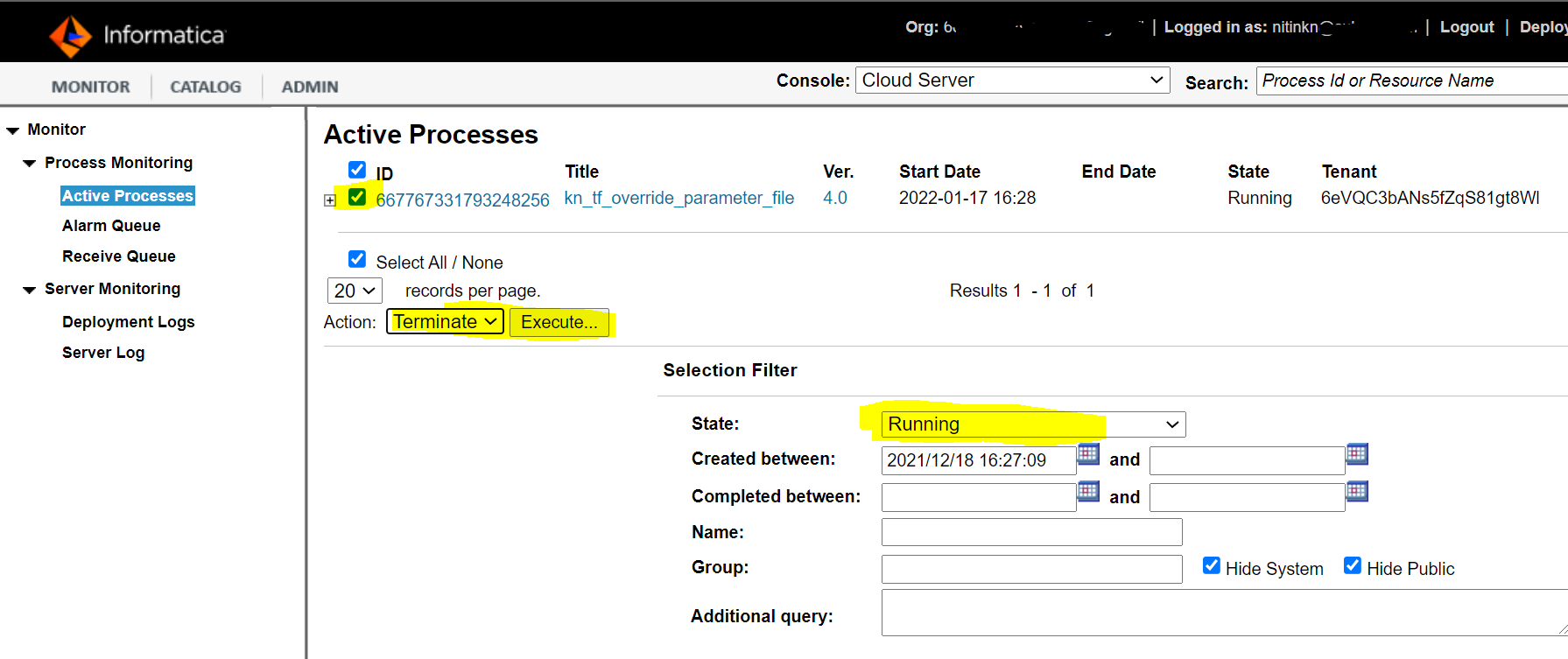 HOW TO: stop/kill suspended/hung Taskflows in CDI