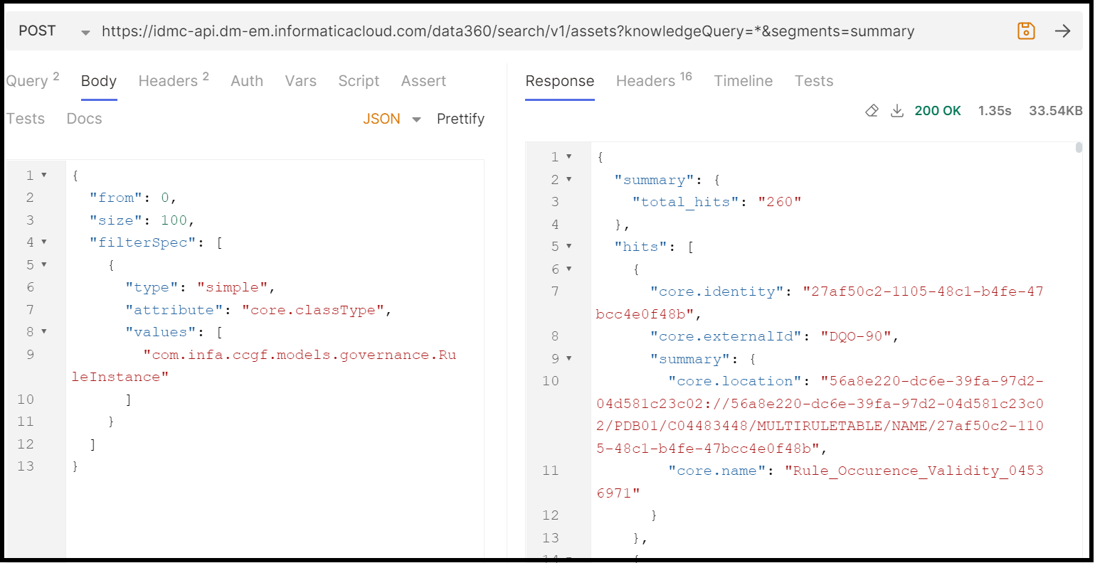 HOW TO:Get the list of DQ rules created in CDGC using API