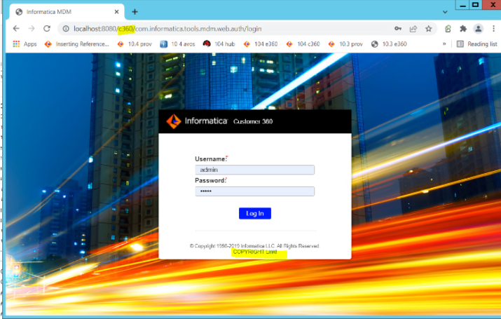 HOW TO: Add an external link in C360/E360 UI Login Screen