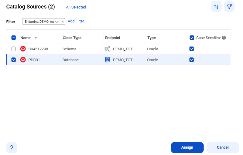 How does connection assignment work for IICS resource in CDGC?